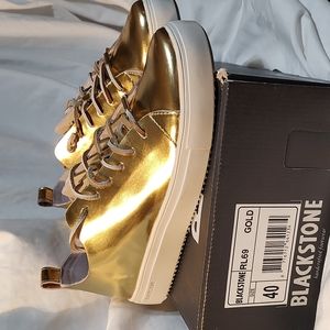 Blackstone | Shoes | New Blackstone Luxury Gold Leather Sneakers | Poshmark